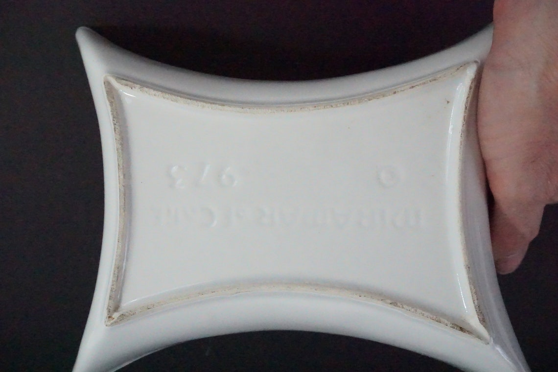 Miramar of CA Pottery, White Mid-century Ceramic Pottery Planter ...
