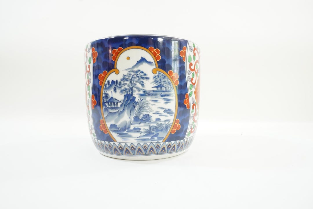 Chinese Planter, Porcelain Cache Plant Holder, Orchid Planter, Japanese ...