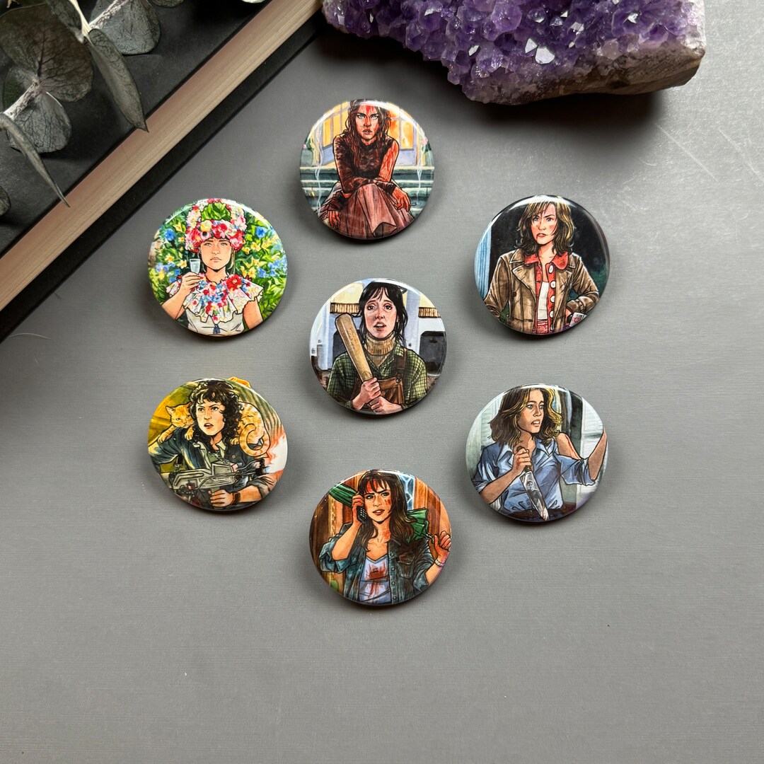 Final Girls Buttons / Horror Buttons / 37mm / 1.46 Inches - Etsy