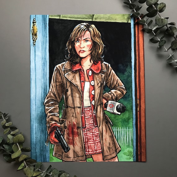 Gale / Scream / Signed Print Original Watercolor / Final Girls | Etsy