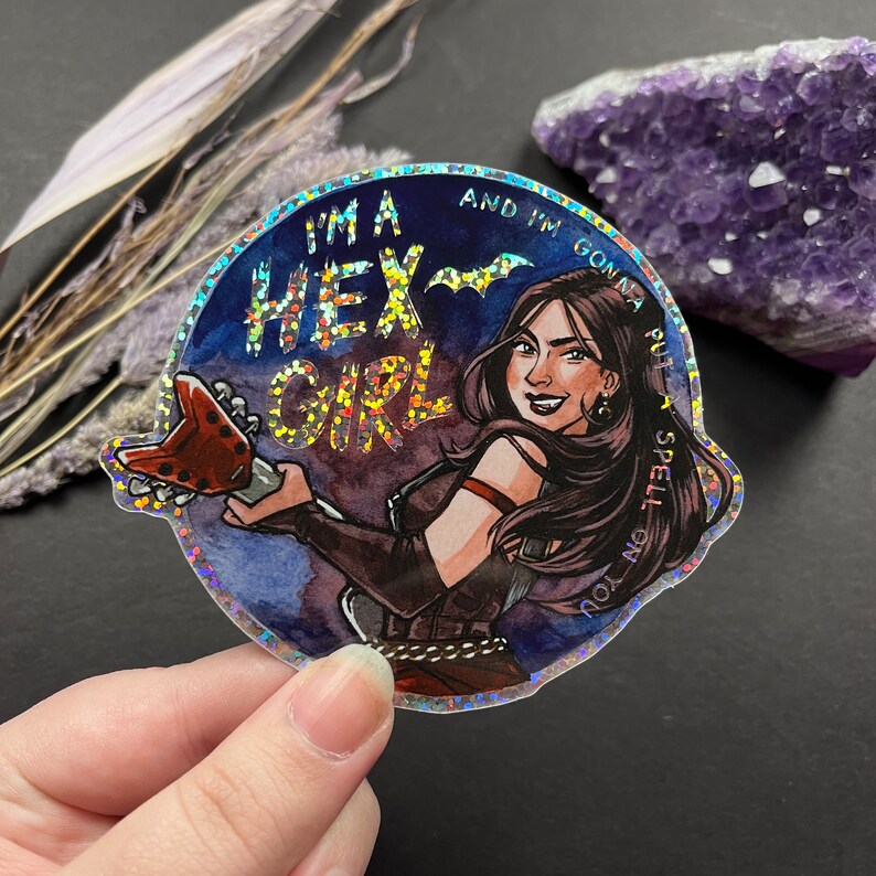 Thorn Sticker / Hex Girl Sticker / Glitter Sticker - Etsy