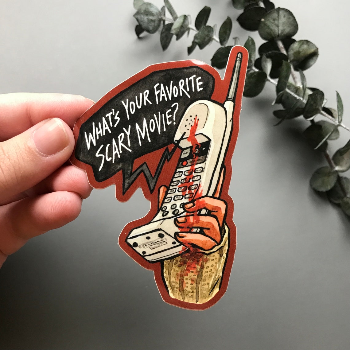 Whats Your Favorite Scary Movie / Scream Sticker / Water | Etsy