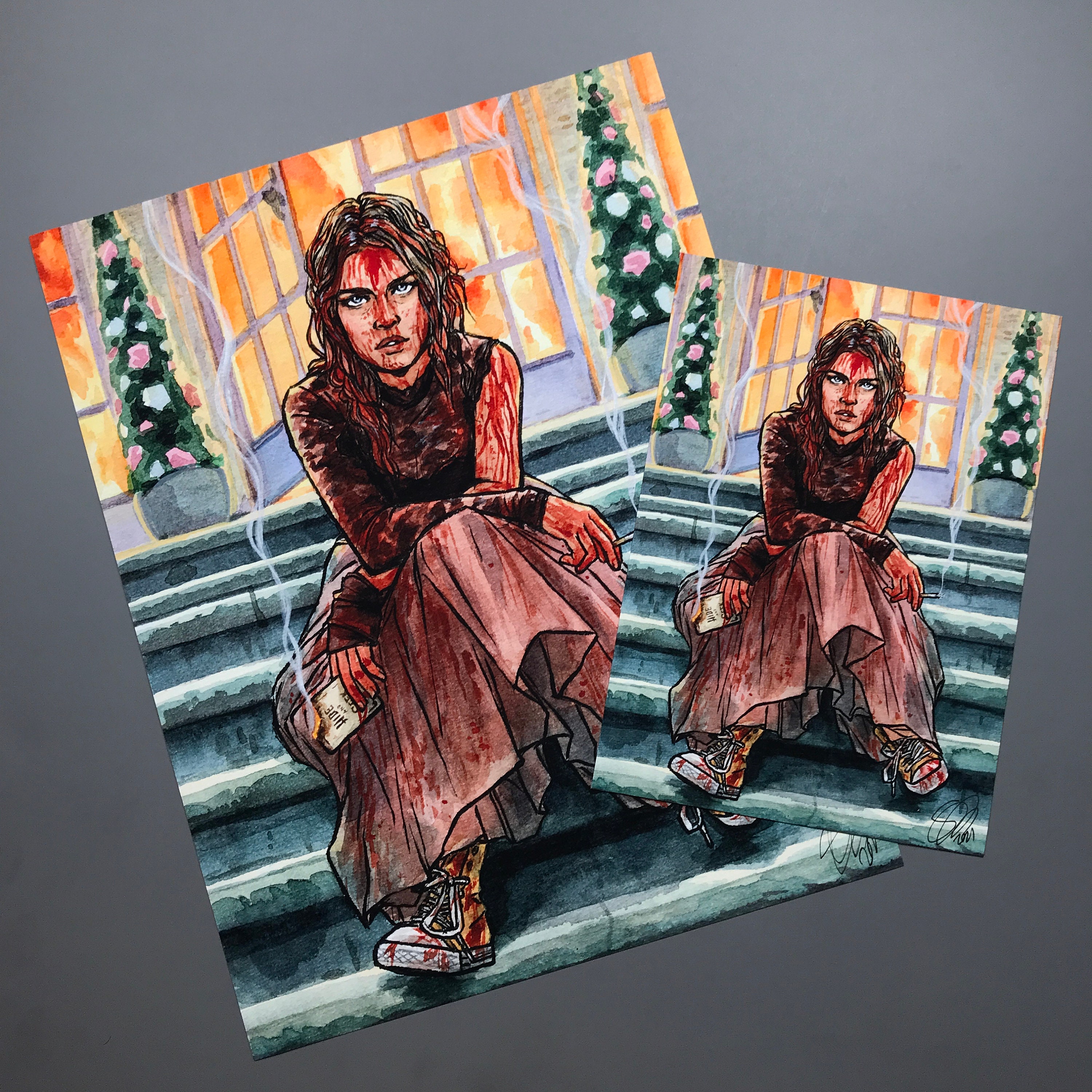 Grace / Ready or Not / Signed Print Original Watercolor / - Etsy