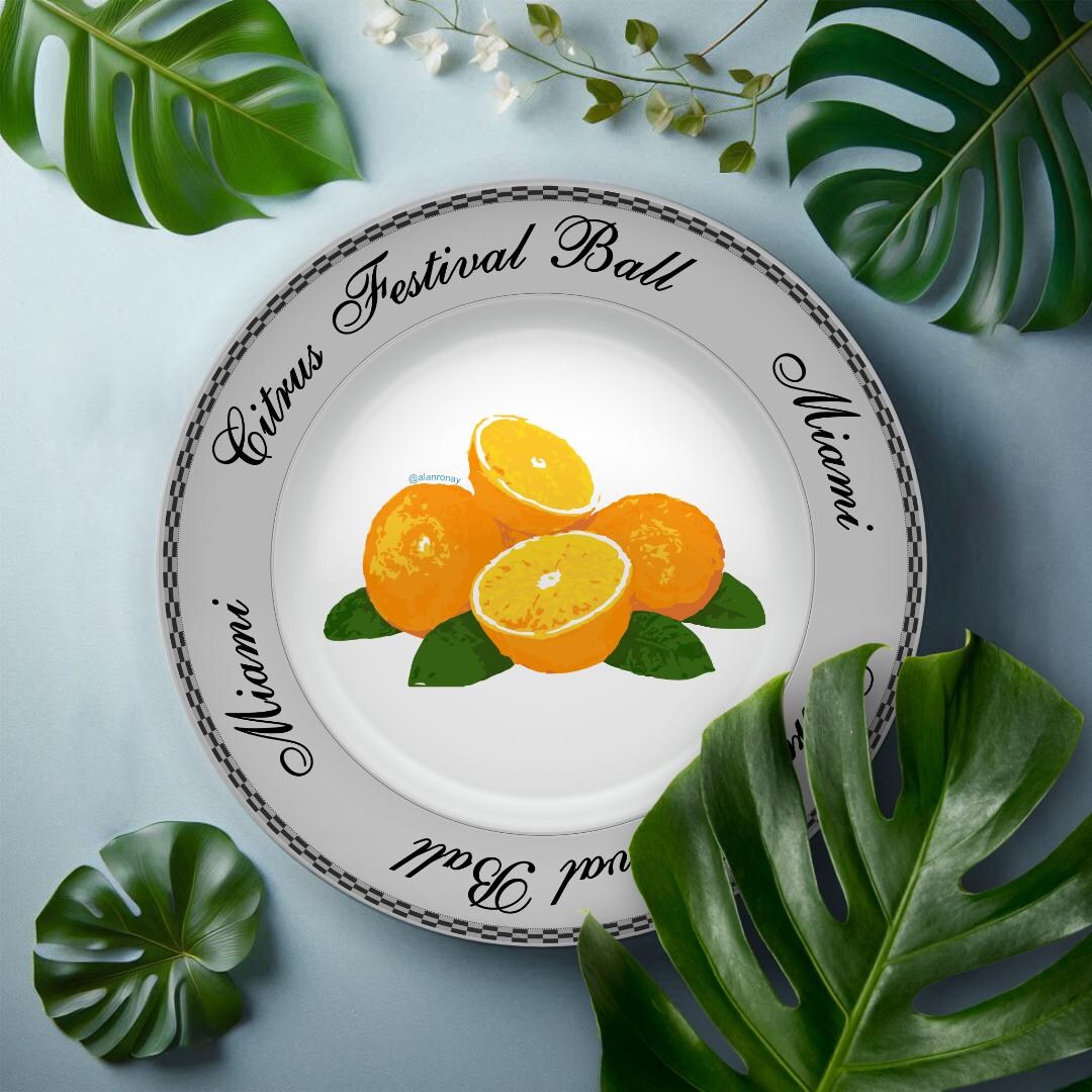 Golden Girls - 10" Blanche Citrus Festival Ball Plate - Etsy