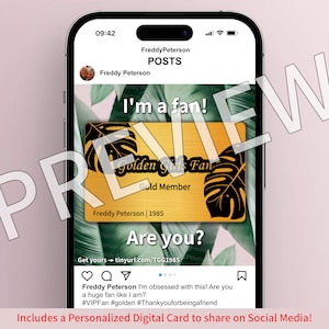 Super Fan VIP Card - Etsy