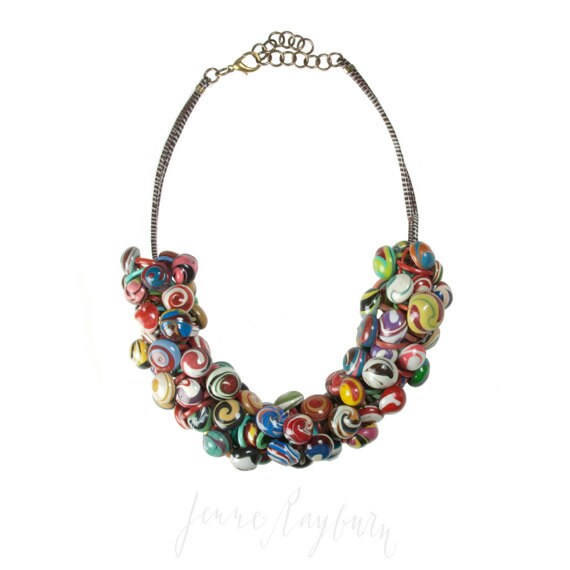 Contemporary Recycled Jewelry - Upcycled Plastic Necklace - Unique ...