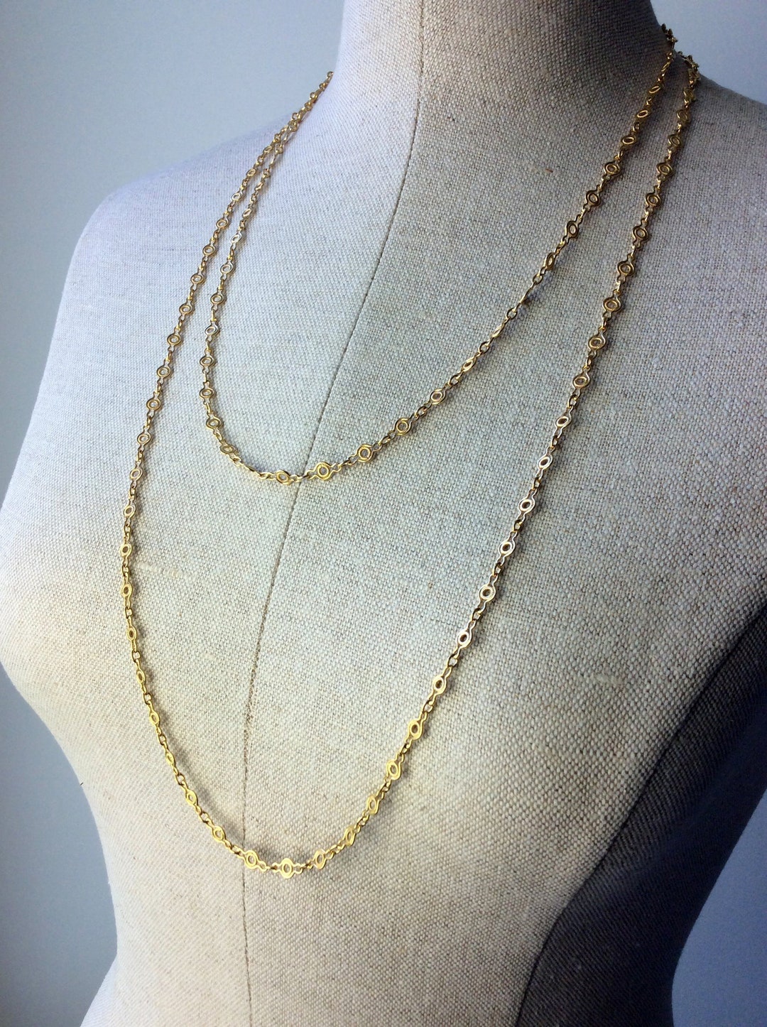 Fancy Link Chain Necklace With Scroll Filigree ~ Decorative Silver ...