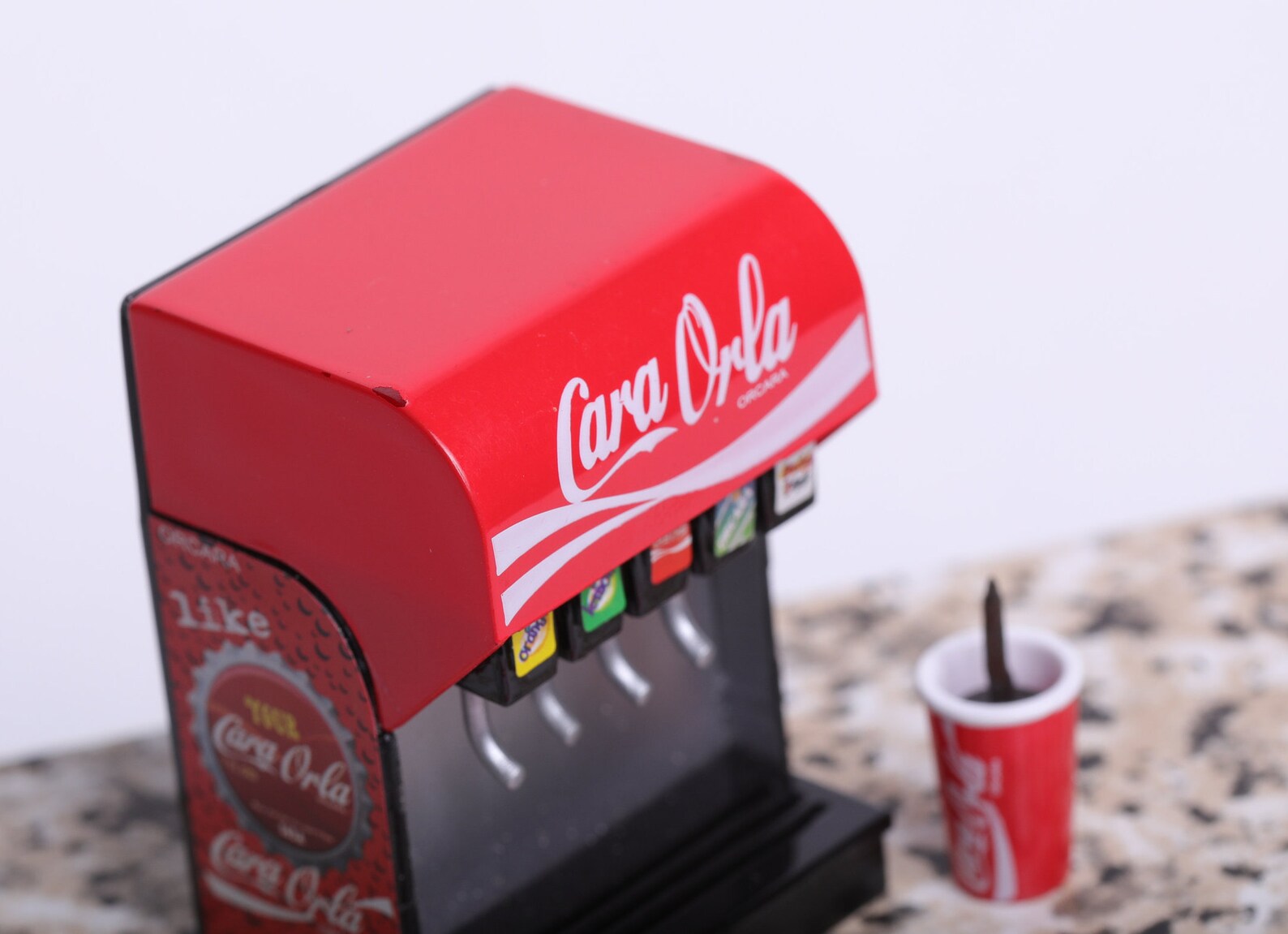 1:12 Scale Miniature Drink Pop Soda Dispenser Glass Fast Food ...