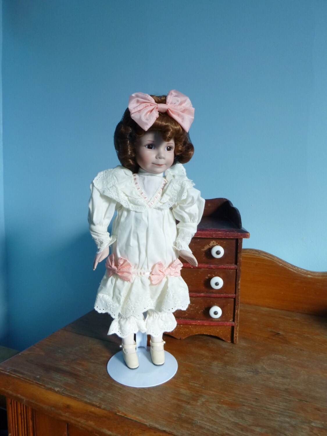 Toys Edwin M Knowles Little Girl with a Curl porcelain doll Dolls ...