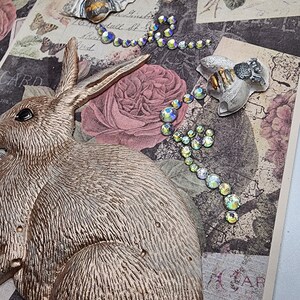 Vintage Hare With Royal Bees Greeting Card - Etsy UK