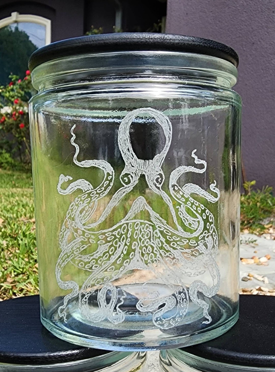 Glass Octopus Small Storage Container With Lid - Etsy