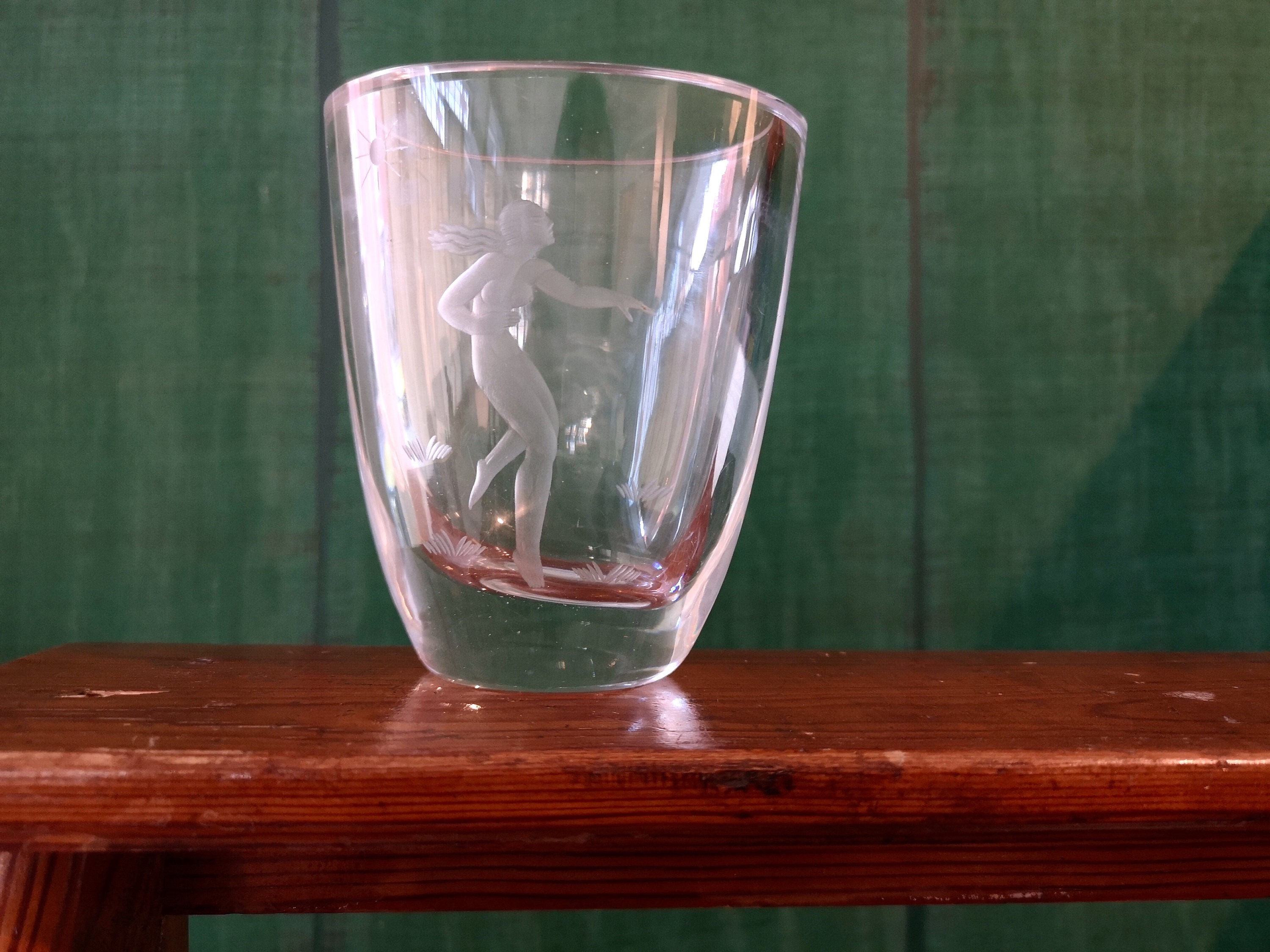 Art Deco Sweden Glass Vase Emil Weidlich for Värends Konstglas - Etsy