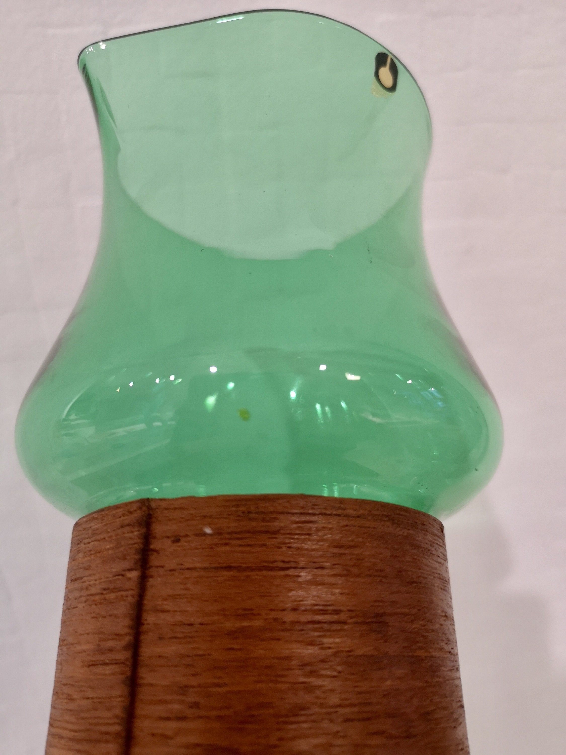 Pukeberg Sweden Glass & Teak Green Decanter or Vase Swedish - Etsy UK