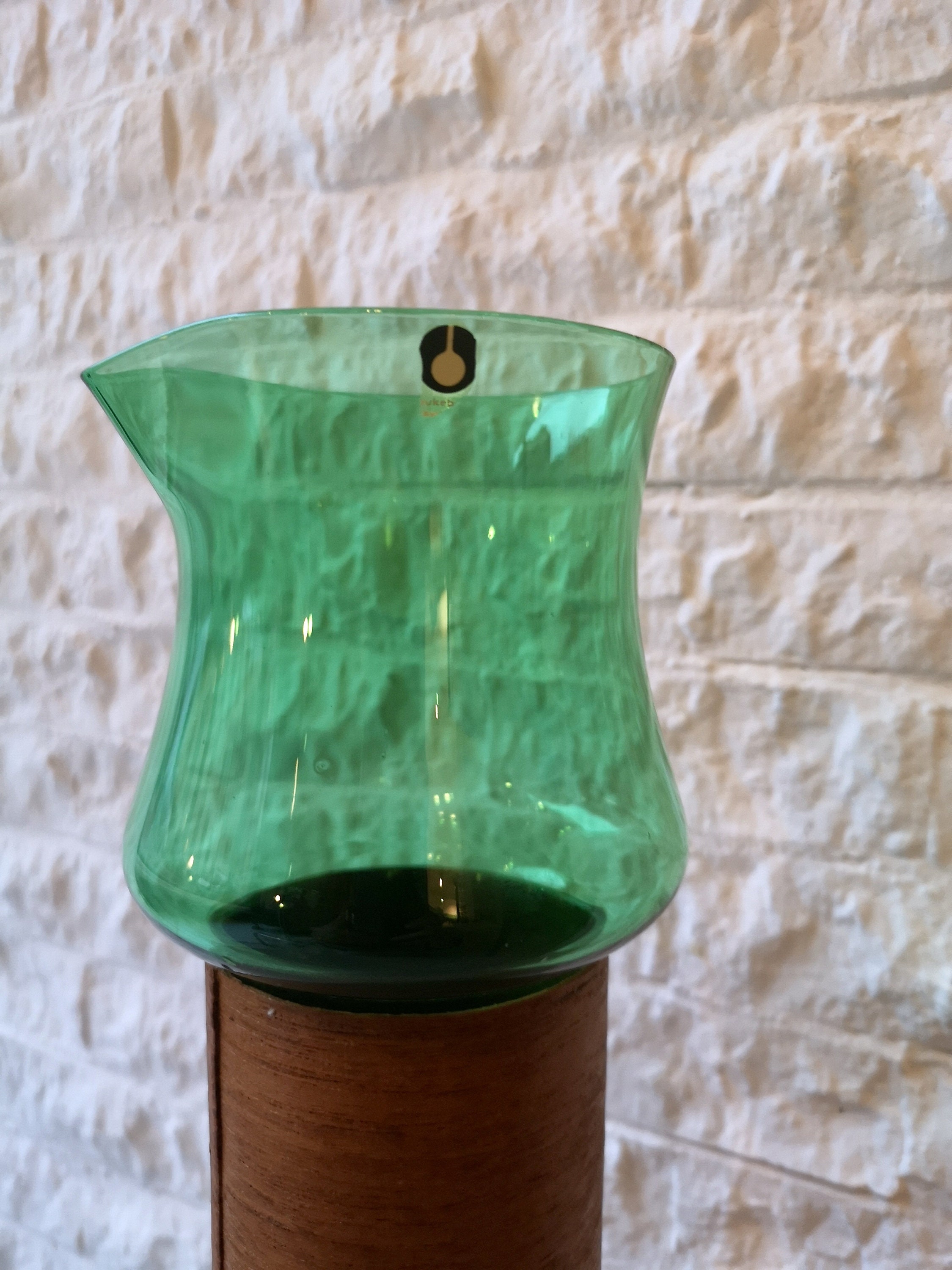 Pukeberg Sweden Glass & Teak Green Decanter or Vase Swedish - Etsy UK