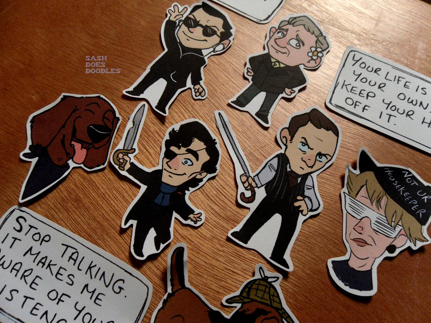 BBC Sherlock stickers and sticker pack Moriarty John Watson | Etsy