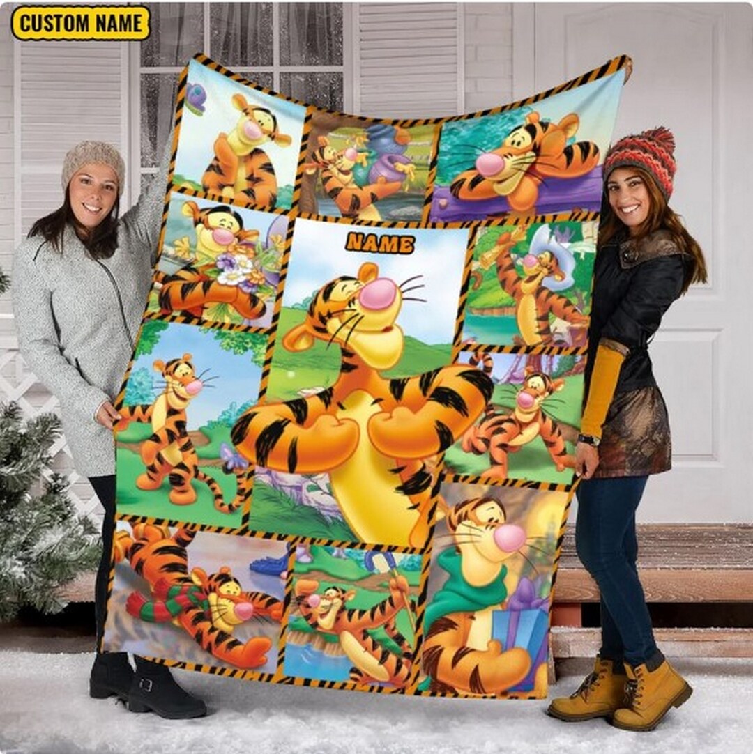 Personalized Pooh Friends Tigger Blanket, Dis.ney Winnie the Pooh ...