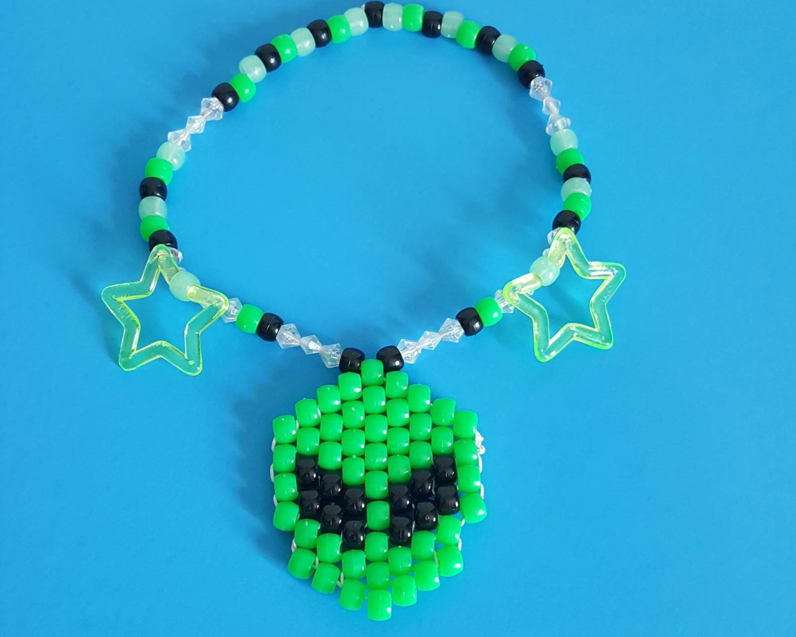 UV Alien kandi chokerkandi necklacerave outfitrave | Etsy