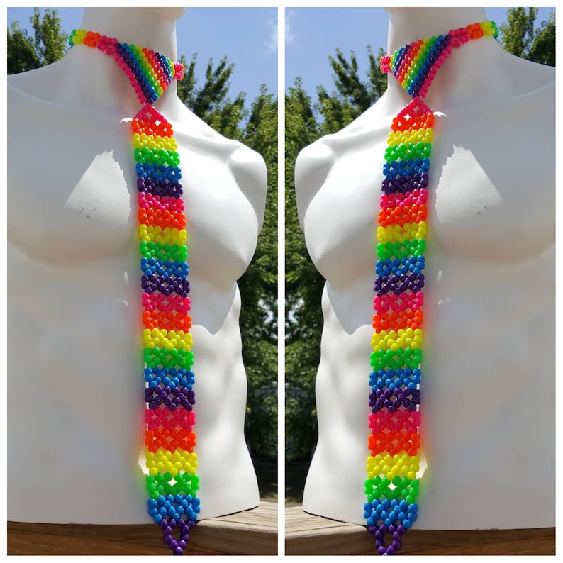 Mens Kandi Tie Pride Tie Beaded Tie Kandi Kid Raver - Etsy Mens Kandi Tie Pride Tie Beaded Tie Kandi Kid Raver - Etsy
