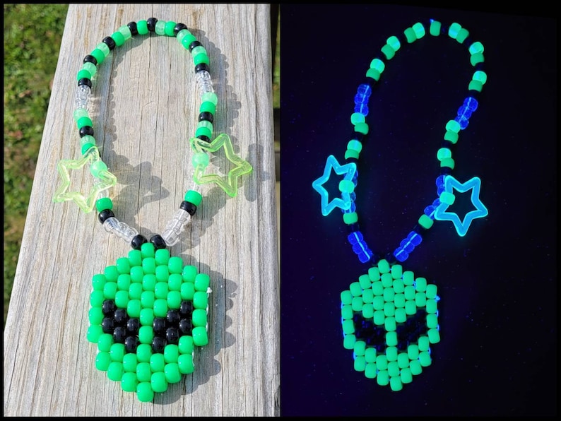 UV Alien Kandi Chokerkandi Necklacerave Outfitrave - Etsy
