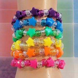 Star Kandi Bracelet Set,glitter Bracelets,kandi Singles,rave Bracelets ...