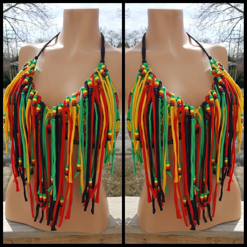 Rasta love fringe kandi brarave outfitrave costumerave | Etsy