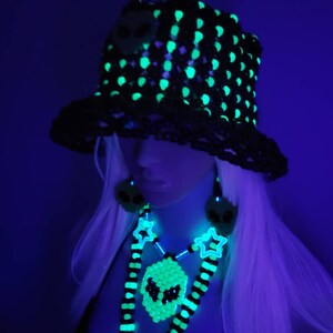 UV Alien Kandi Choker,kandi Necklace,rave Outfit,rave Necklace,alien ...