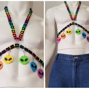 Alien Kandi Harness,rainbow Harness,rave Harness,rave Top,festival Top ...