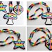 Trippy Rainbow Kandi Necklaces,uv Necklace,star Necklace,alien Necklace ...