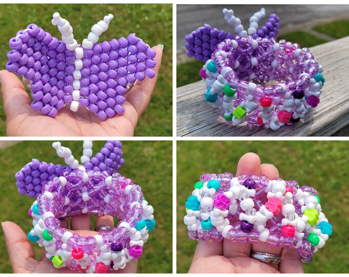 Butterfly Kandi Cuff Rave Bracelet,kawaii Bracelet, Butterfly Bracelet ...