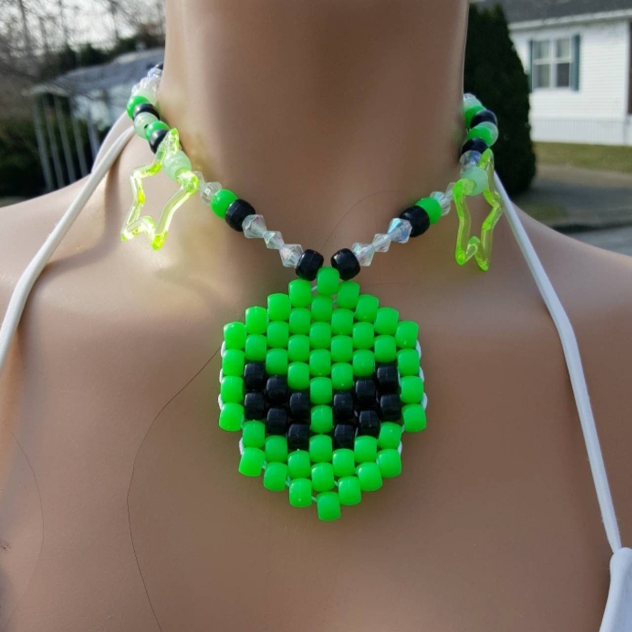 Glow Alien kandi gargantilla kandi collar kandi traje rave | Etsy