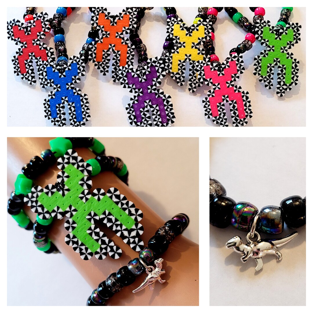 Made to Order Dinosaur Kandi Set,kandi Bracelets,kandi Singles,dino ...