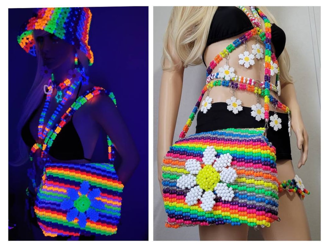 Flower Kandi Purse,kandi Bag,kandi Backpack,rave Backpack,rave Purse ...