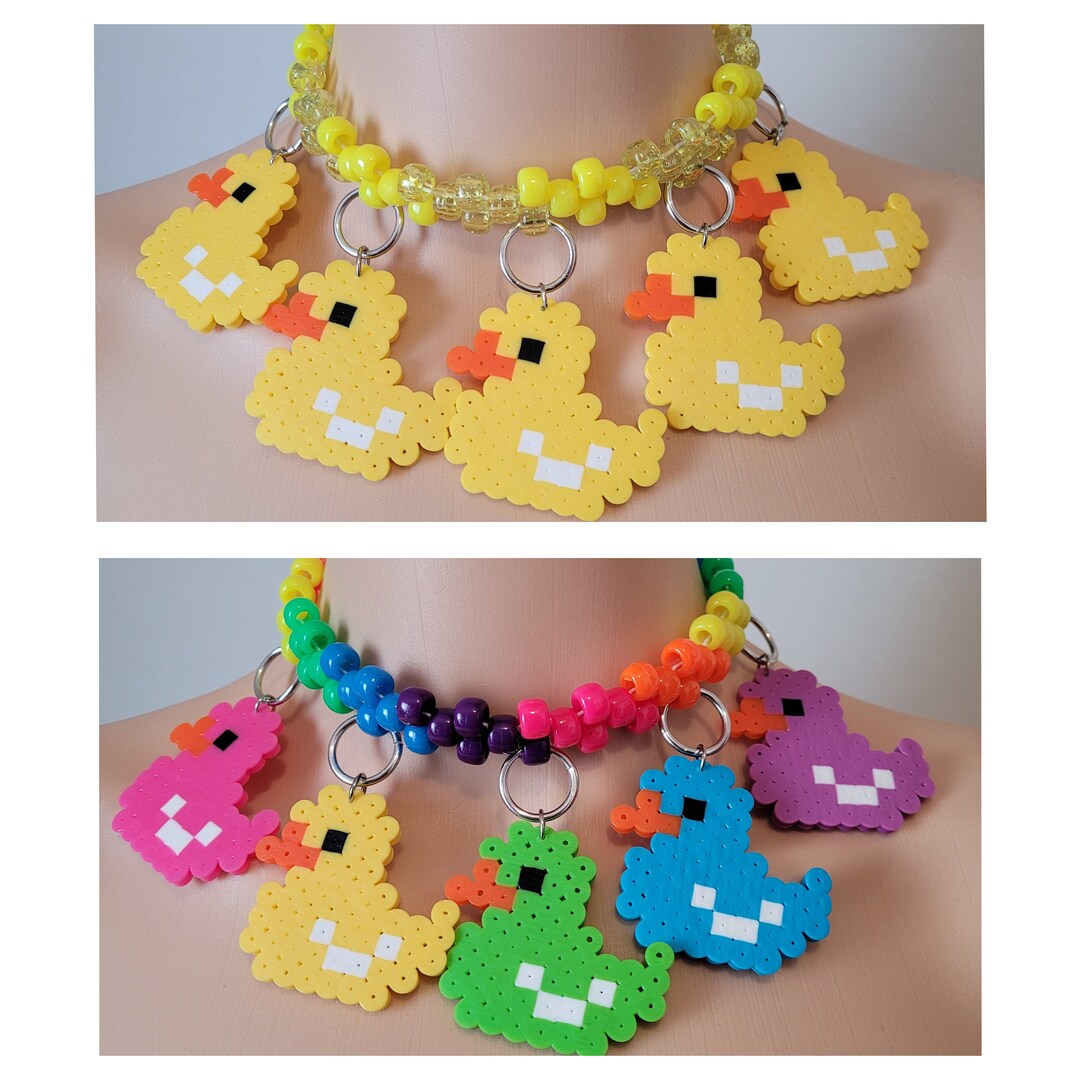Ducky Kandi Charm Choker,rave Outfit,rave Necklace,kandi,rave Kandi ...