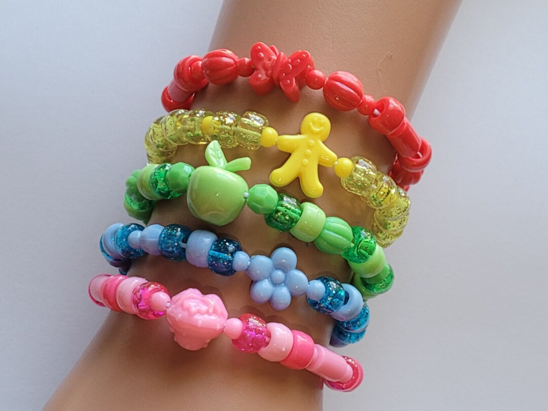 Vintage Kandi Set 2000s Kandi Bracelets Vintage Beads Oldschool Raver