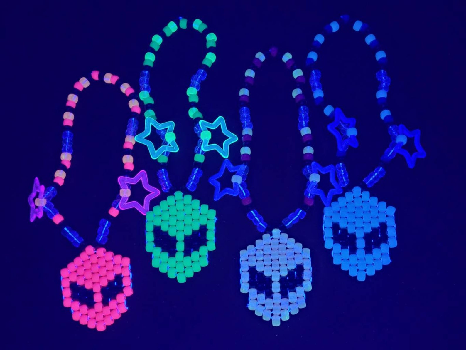 UV Alien Kandi Chokerkandi Necklacerave Outfitrave - Etsy