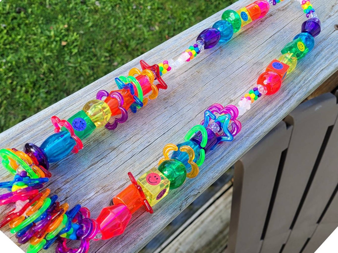 Oldschool Rave Phat Kandi Necklace 90s Charms00s Ravekandi | Etsy