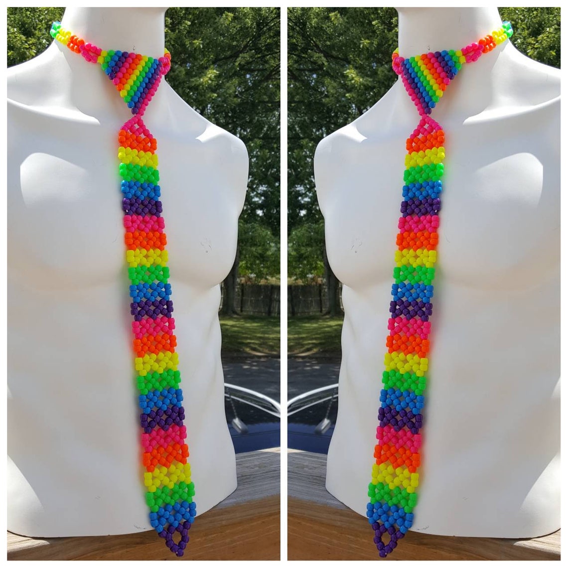 Mens Kandi Tie Pride Tie Beaded Tie Kandi Kid Raver | Etsy Mens Kandi Tie Pride Tie Beaded Tie Kandi Kid Raver | Etsy