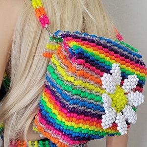 Flower Kandi Purse,kandi Bag,kandi Backpack,rave Backpack,rave Purse ...
