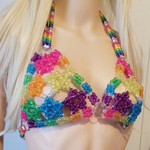 Glitter Star Kandi Bra,festival Outfit,rave Outfit,kandi Harness,rave Clothing,rave Clothes,gogo ...