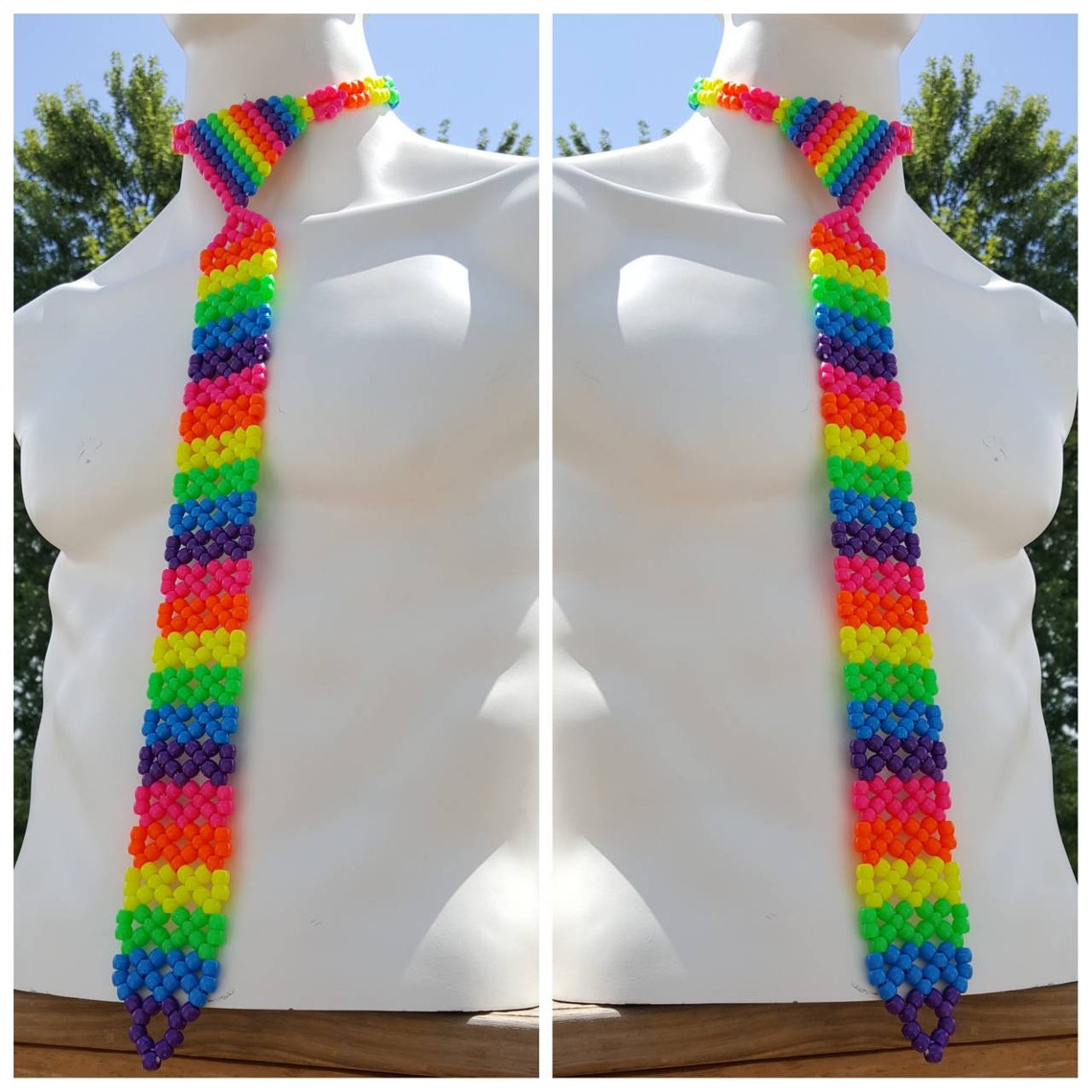 Mens Kandi Tie Pride Tie Beaded Tie Kandi Kid Raver | Etsy Mens Kandi Tie Pride Tie Beaded Tie Kandi Kid Raver | Etsy