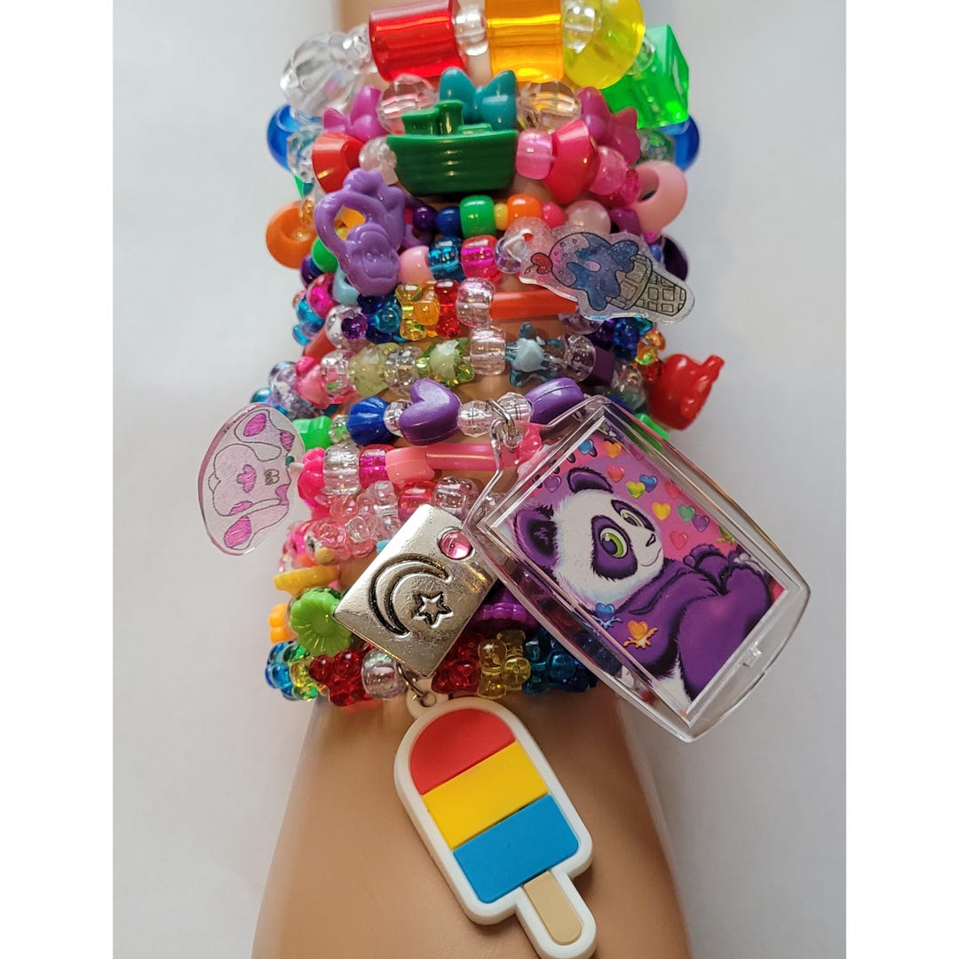 Vintage Kandi Bracelet Set: Rave Beads, 90s Y2K Style - Etsy
