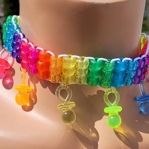 Rave Baby Kandi Choker, Kandi Necklace,rave Choker,rave Necklace ...