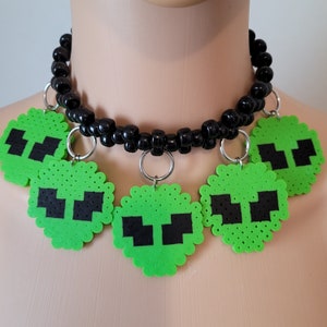 Alien Kandi Charm Choker,rave Outfit,rave Necklace,kandi,rave Kandi ...