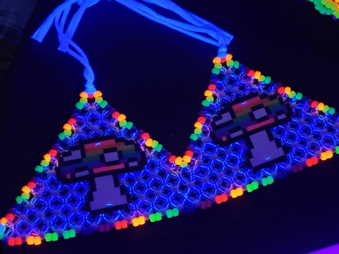 Rainbow Mushroom Kandi Bra,rave Outfit, Festival Fashion,rave Bra,edc ...