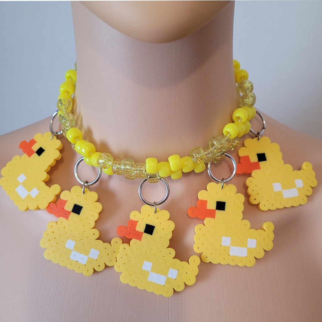 Ducky Kandi Charm Choker: Rave Festival Necklace - Etsy
