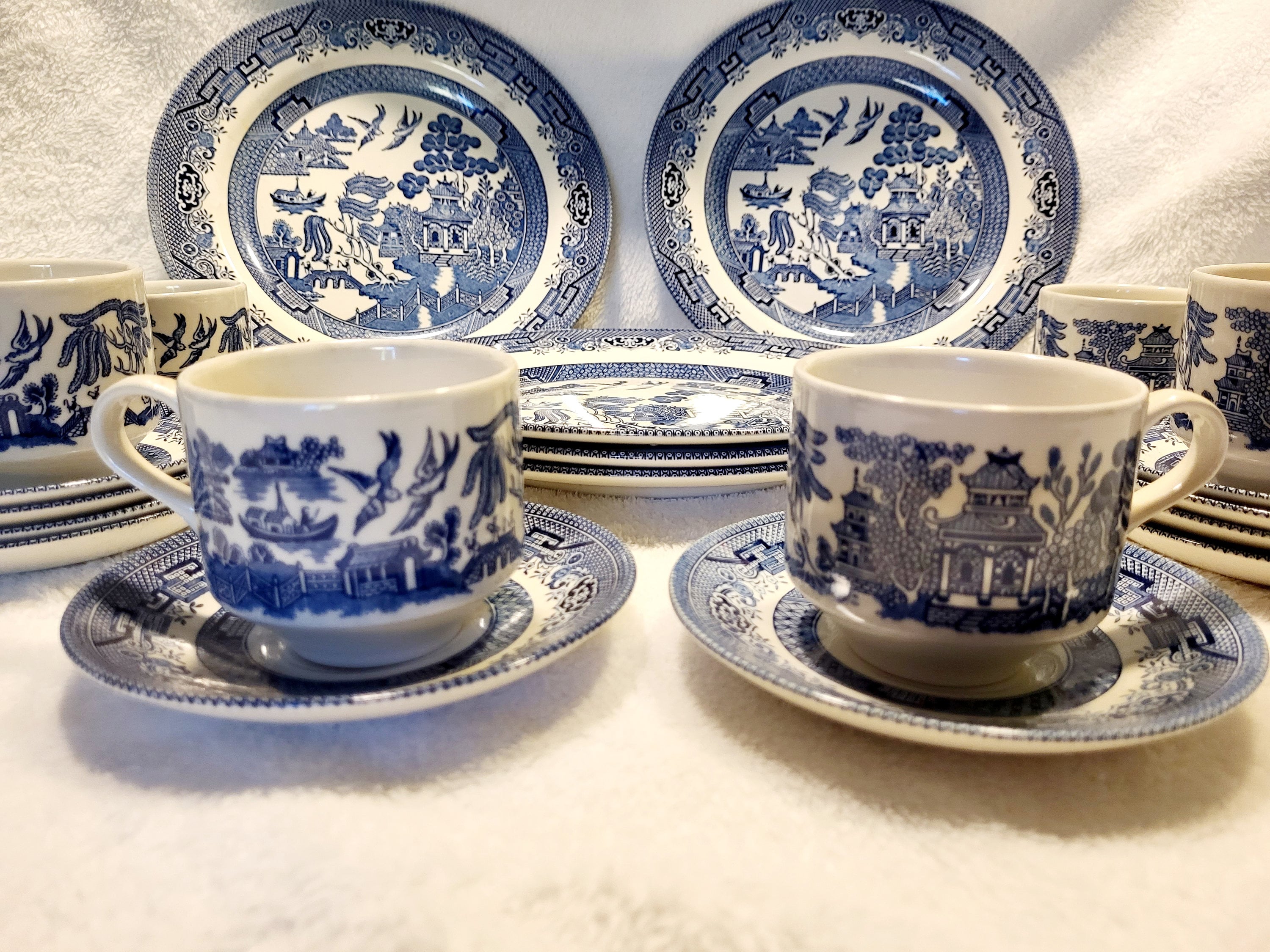 Vintage Churchill Blue Willow Ware in Various Patterns, See Description ...