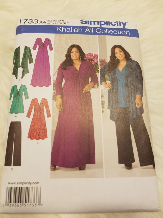 NEW Simplicity Khaliah Ali Collection Uncut Pattern 1733 AA | Etsy