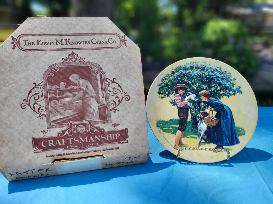 Vintage Edwin M Knowles - Easter Collector Plate - Etsy