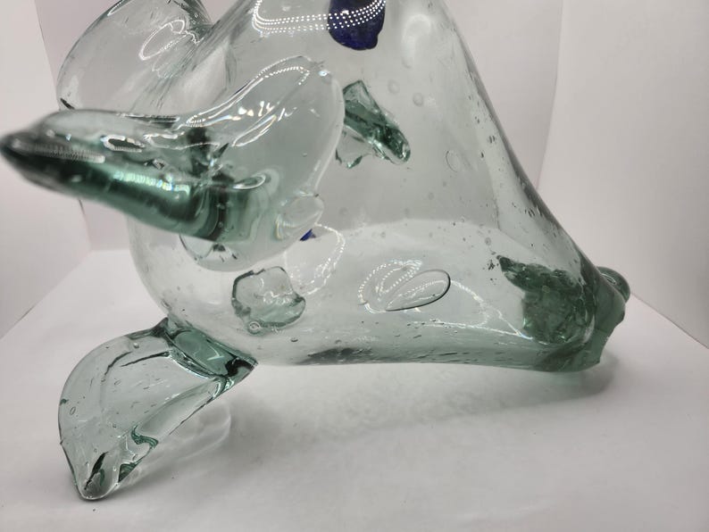 Vintage Blenko Style Blown Glass Fish Vase Terrarium Bowl - Etsy