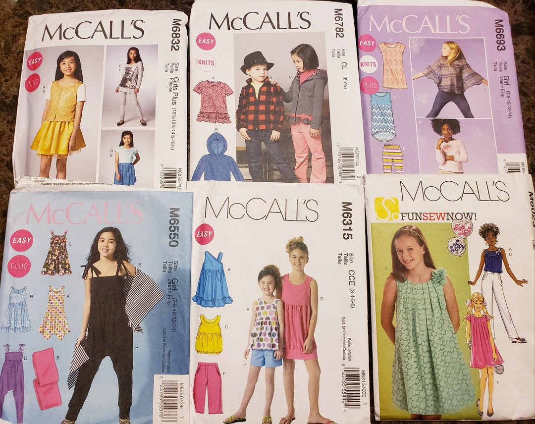 Choice of NEW Children's Mccall's Uncut Pattern One of 6023, 6315, 6550 ...